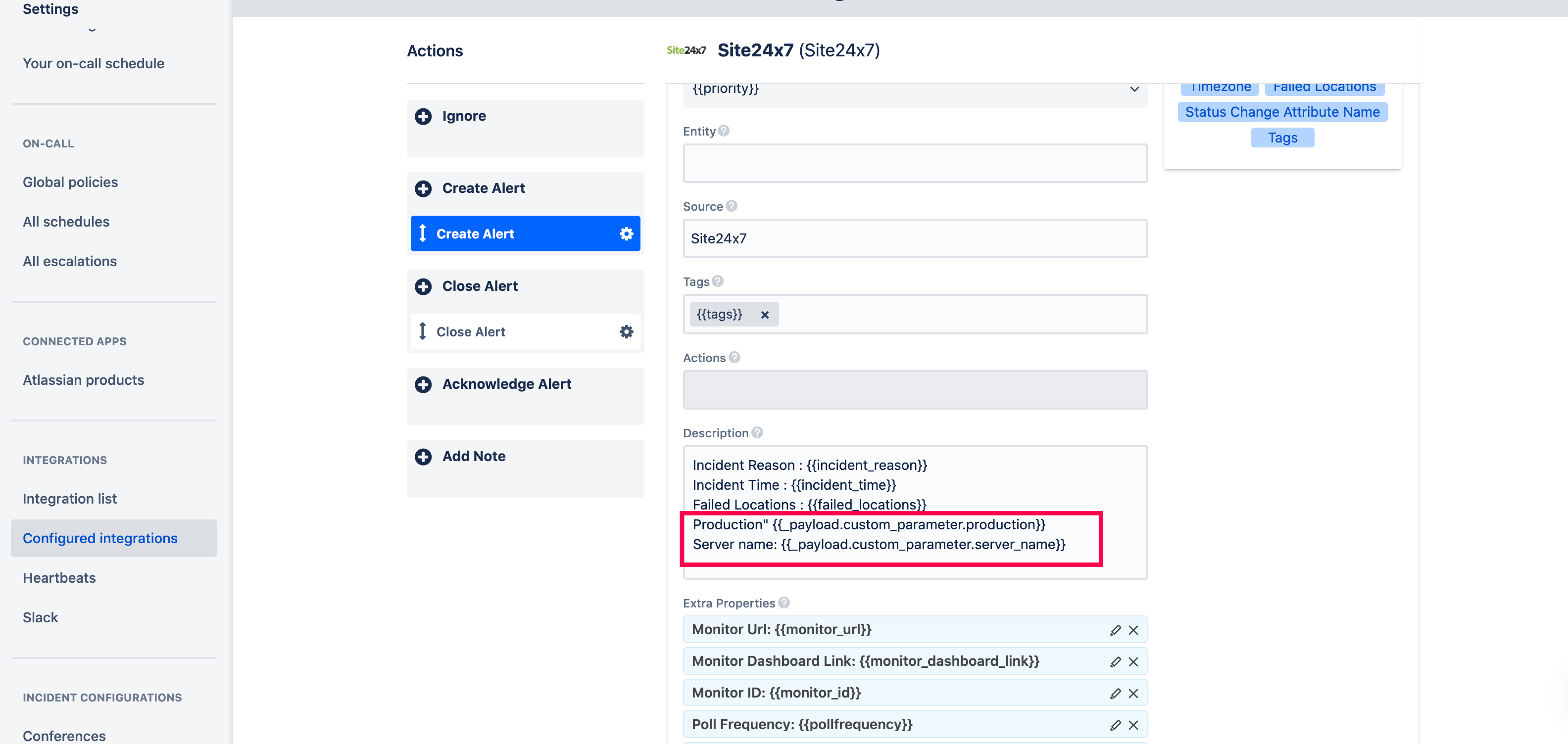 OpsGenie | Online Help Site24x7